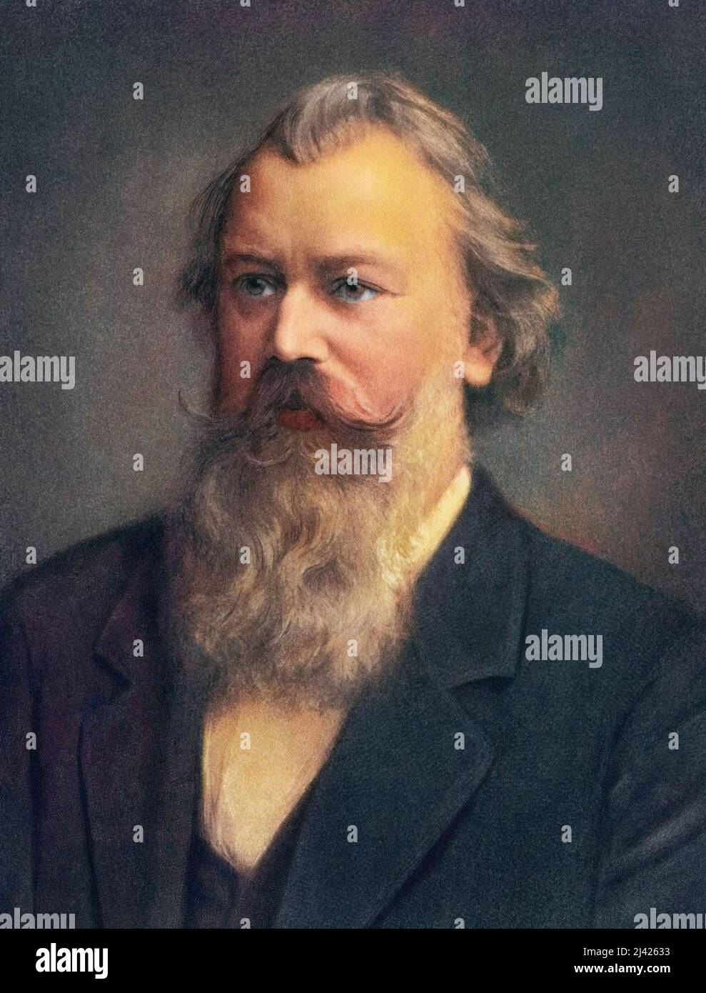 Portrait de Johannes Brahms (1833-1897) compositeur allemand Stock ...