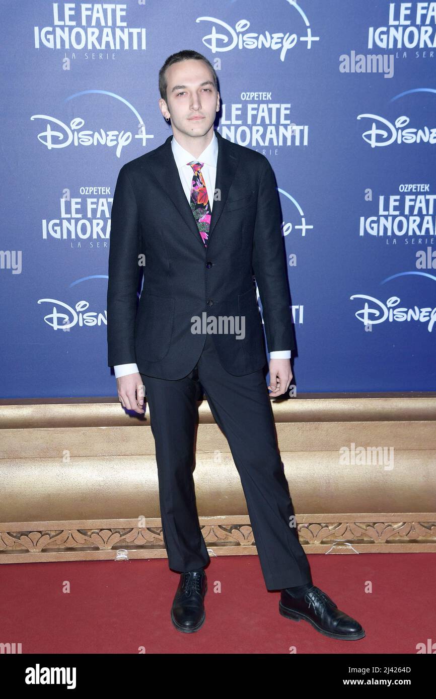 Pietro Turano attends the red carpet of the Disney series Le fate ...