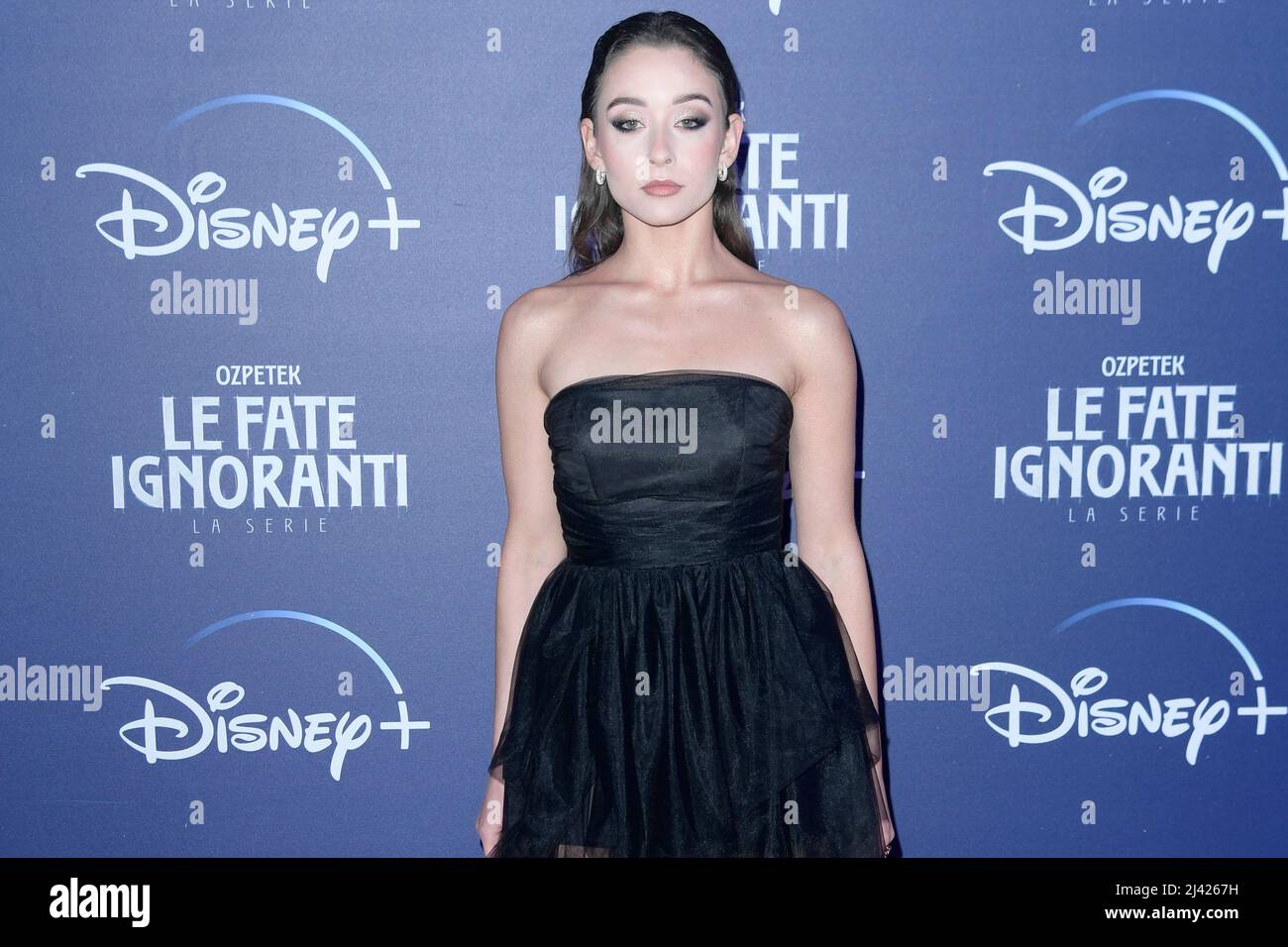 Arianna Forte attends the red carpet of the Disney series Le fate ...