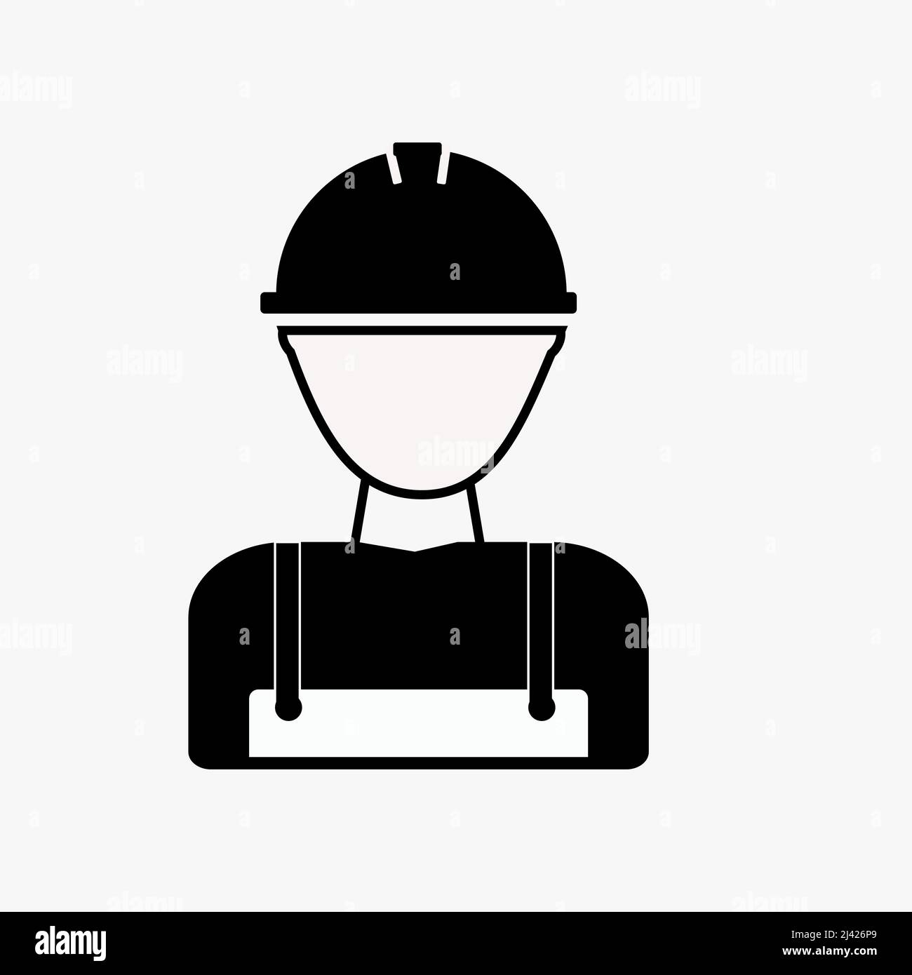 Engineer pictogram helmet hi-res stock photography and images - Alamy