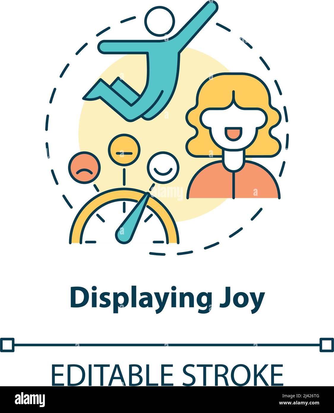 Displaying joy concept icon Stock Vector Image & Art - Alamy