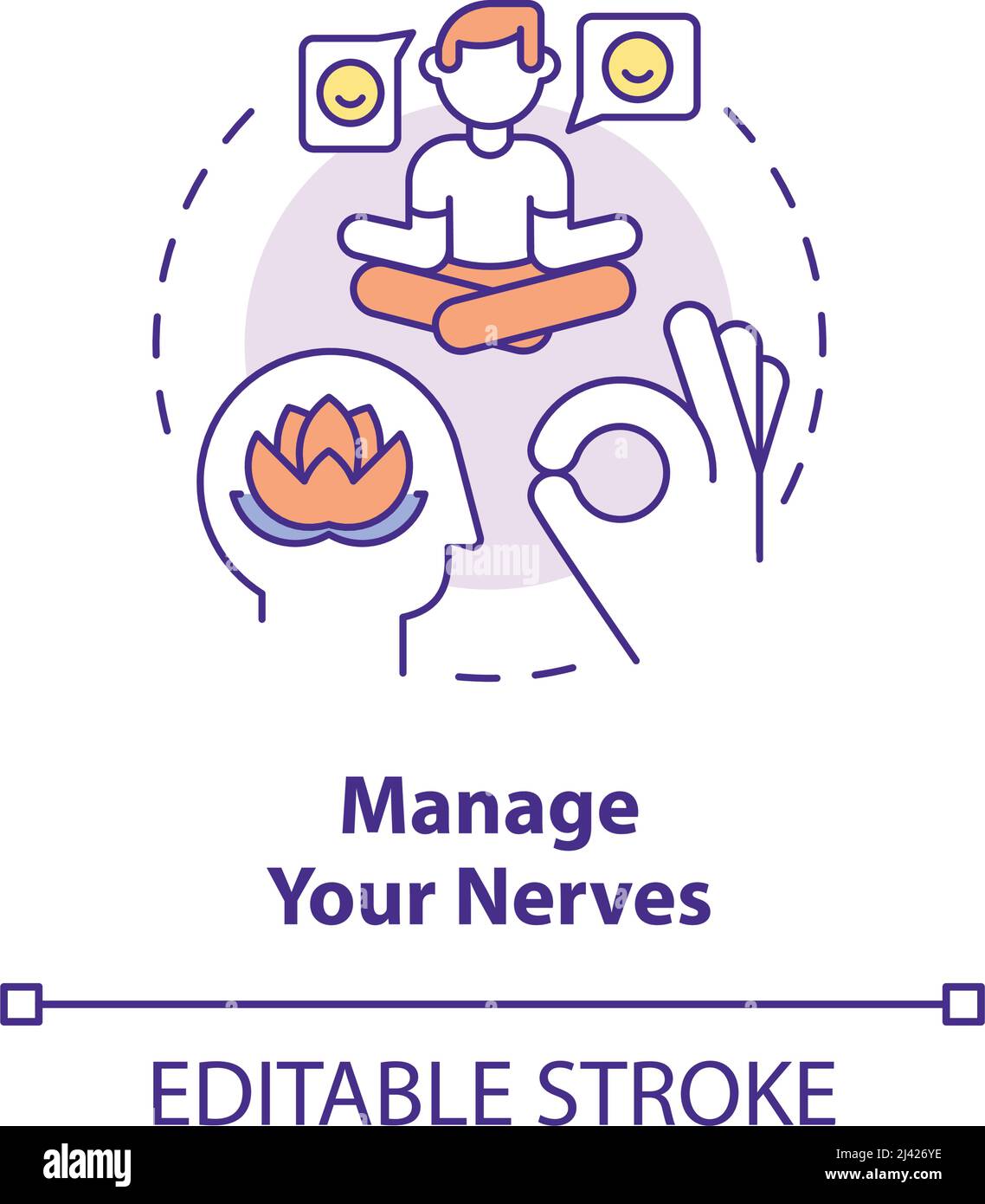 Manage your nerves concept icon Stock Vector Image & Art - Alamy