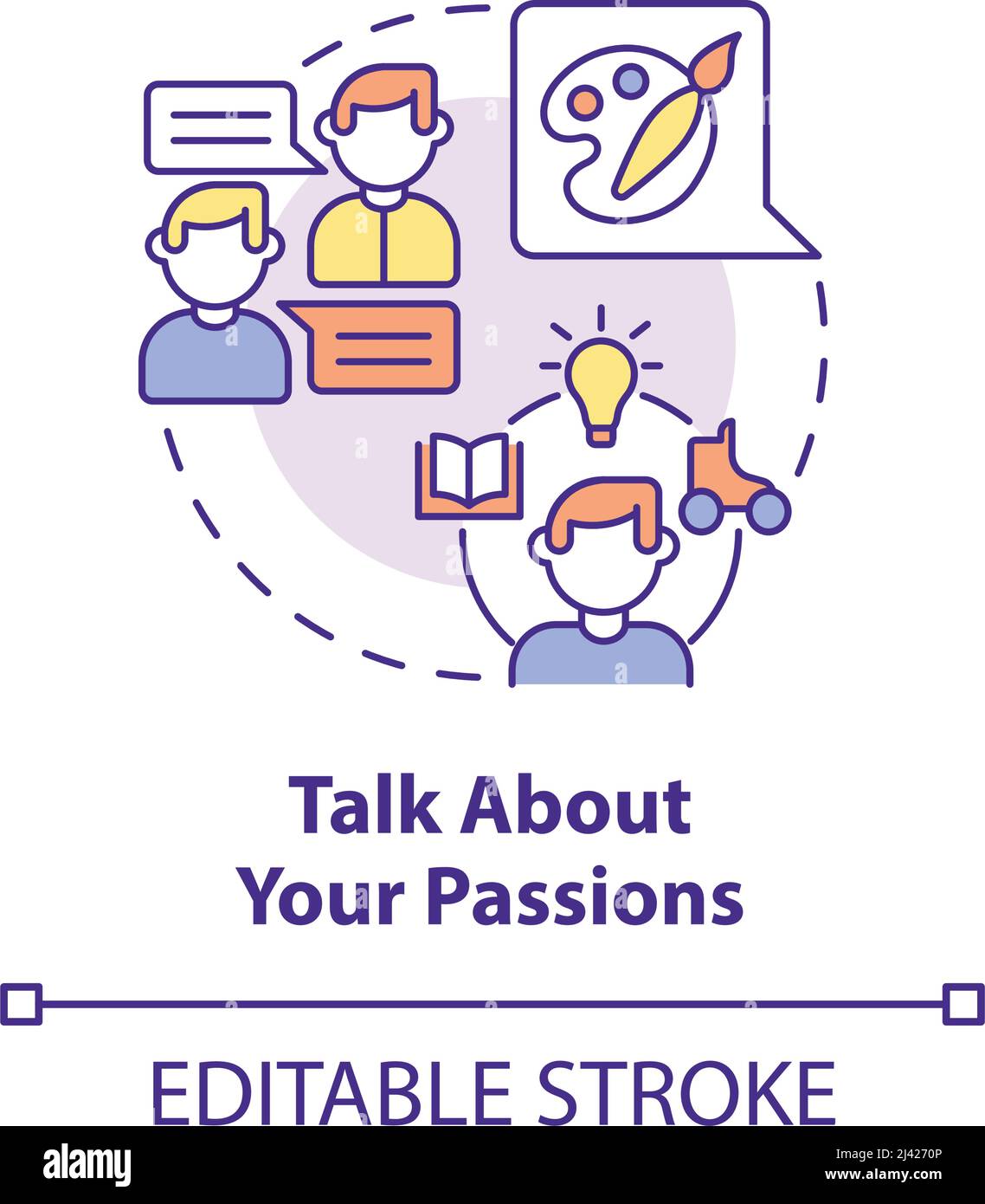 Talk about your passions concept icon Stock Vector Image & Art - Alamy