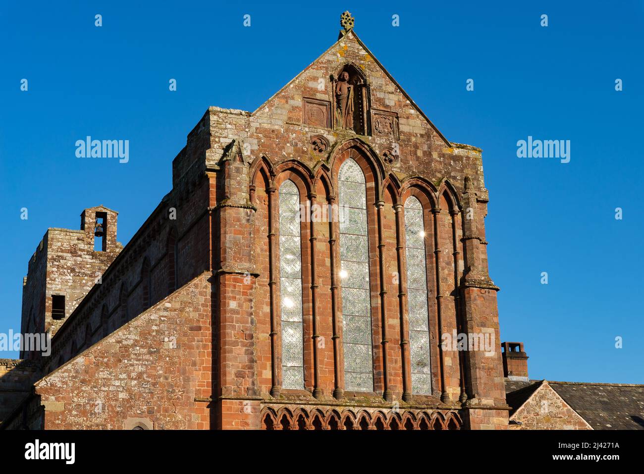 Exterior of old English priory in the afternoon light Stock Photo - Alamy