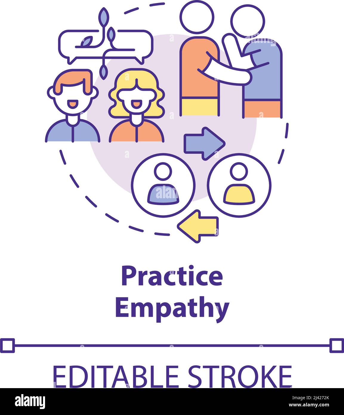 Practice empathy concept icon Stock Vector Image & Art - Alamy