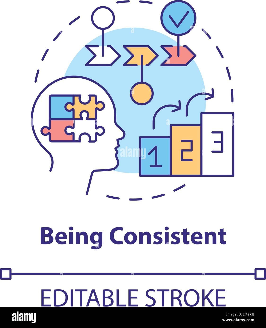Being consistent concept icon Stock Vector Image & Art - Alamy
