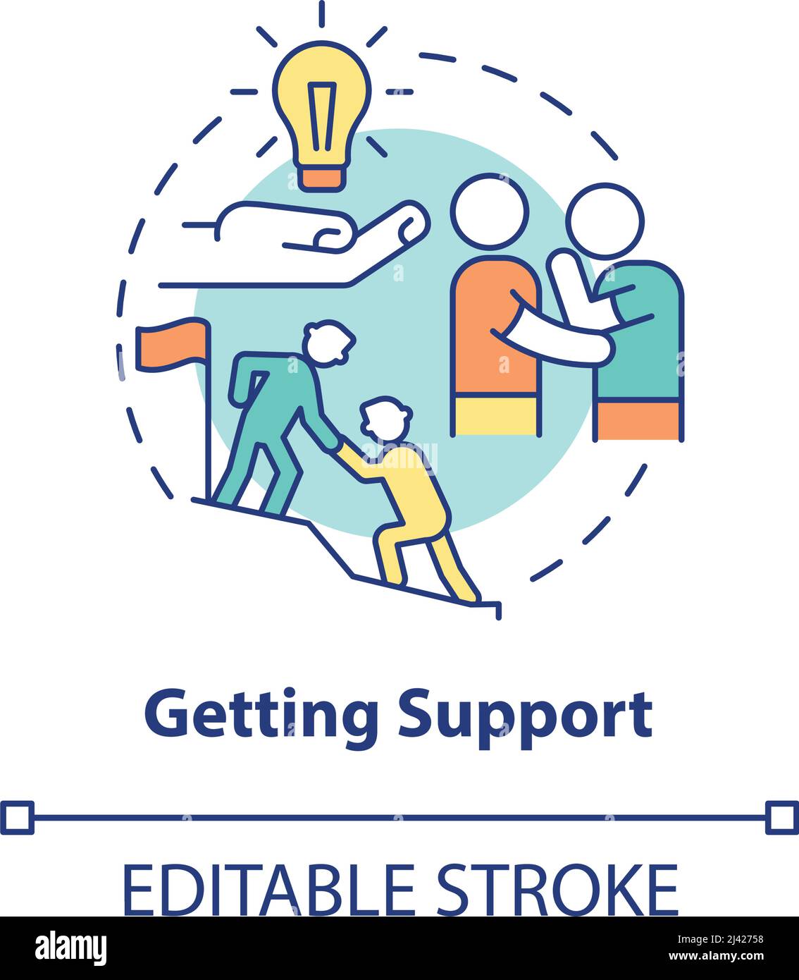 Getting support concept icon Stock Vector Image & Art - Alamy