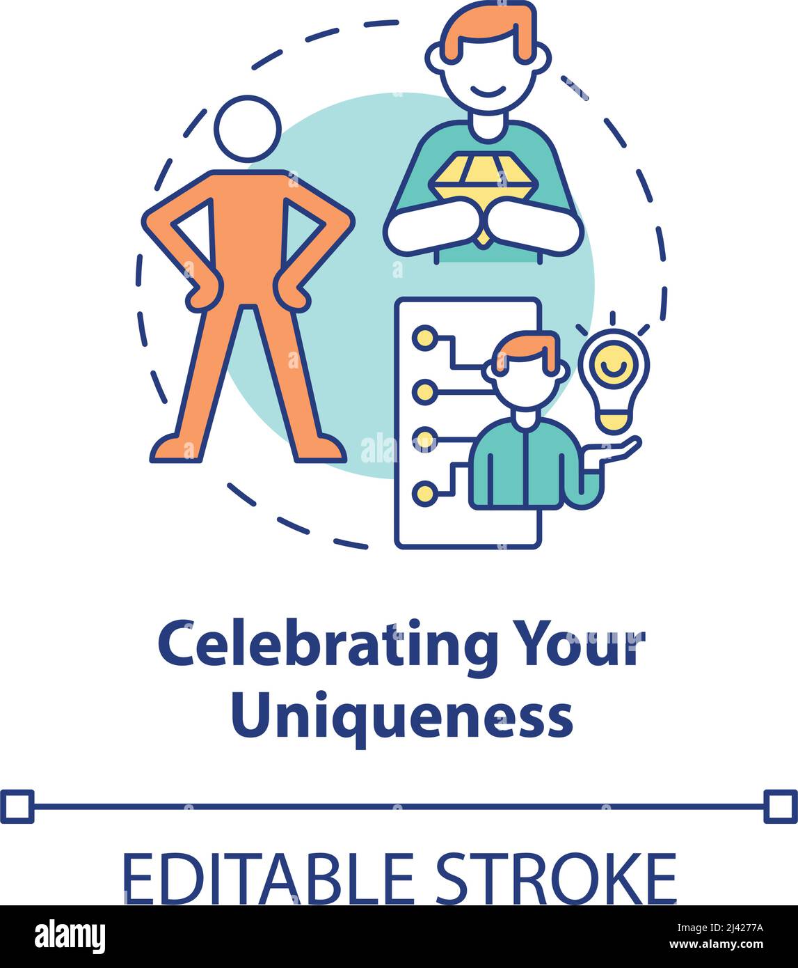 Celebrating your uniqueness concept icon Stock Vector Image & Art - Alamy