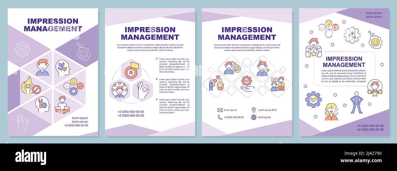 Impression management brochure template Stock Vector Image & Art - Alamy
