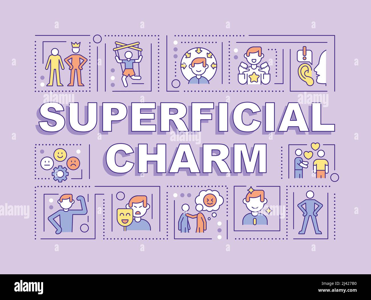 Superficial charm word concepts purple banner Stock Vector Image & Art ...