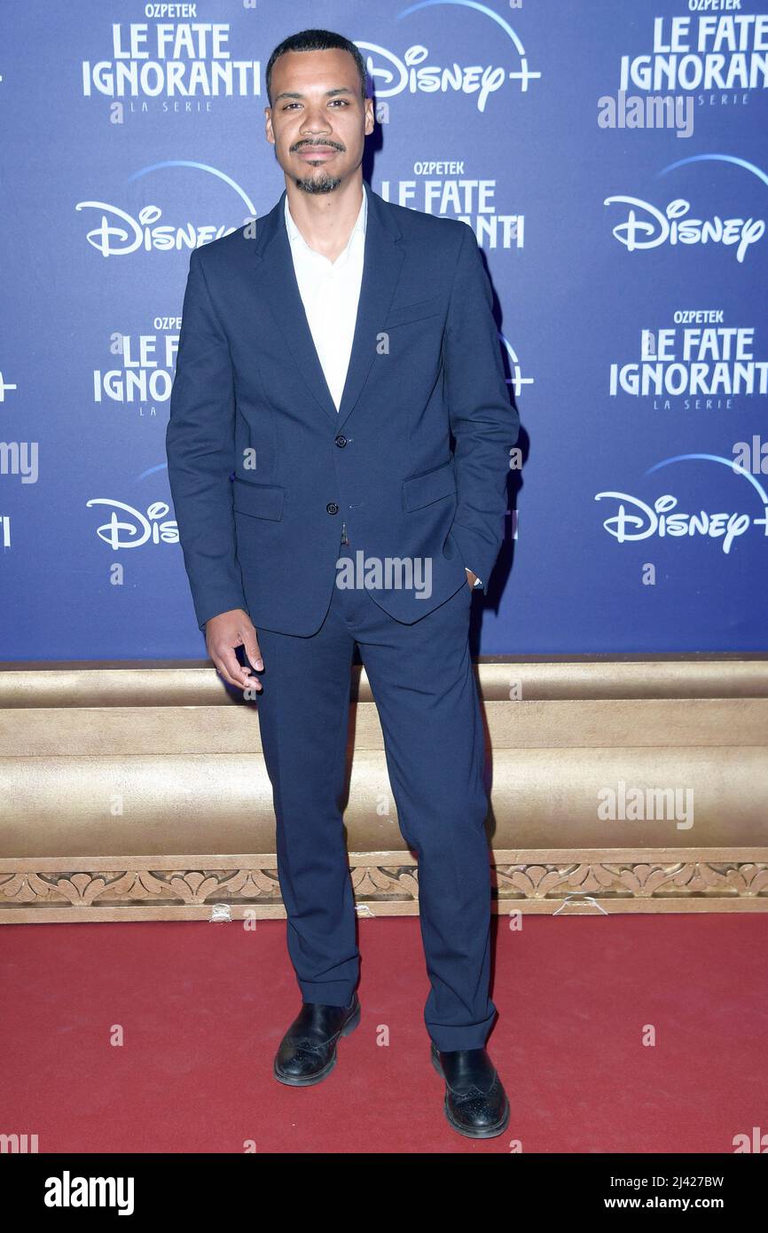 Miguel Gobbo Diaz attends the red carpet of the Disney series Le fate ...