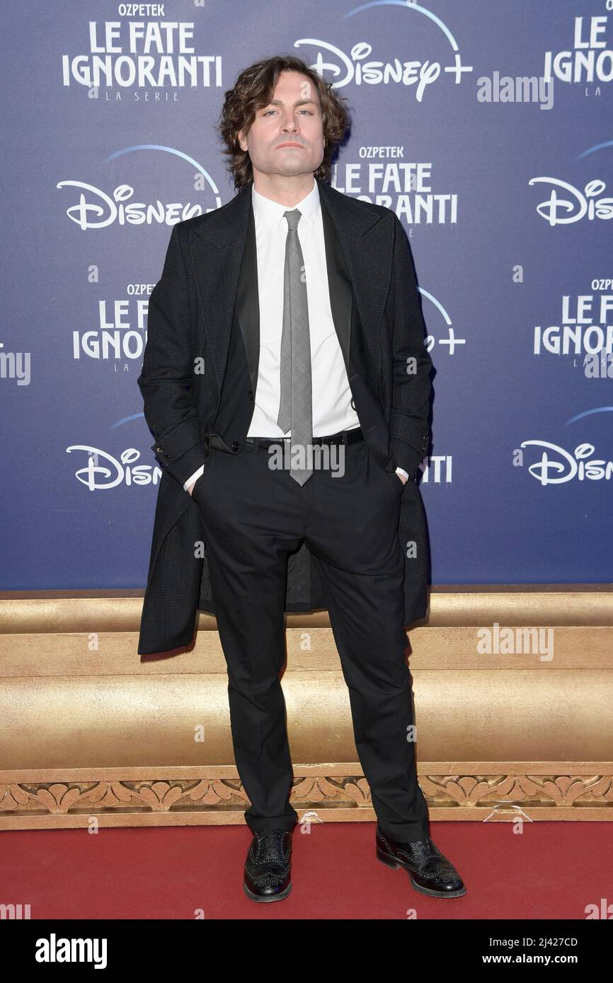 Federico Russo attends the red carpet of the Disney series Le fate ...