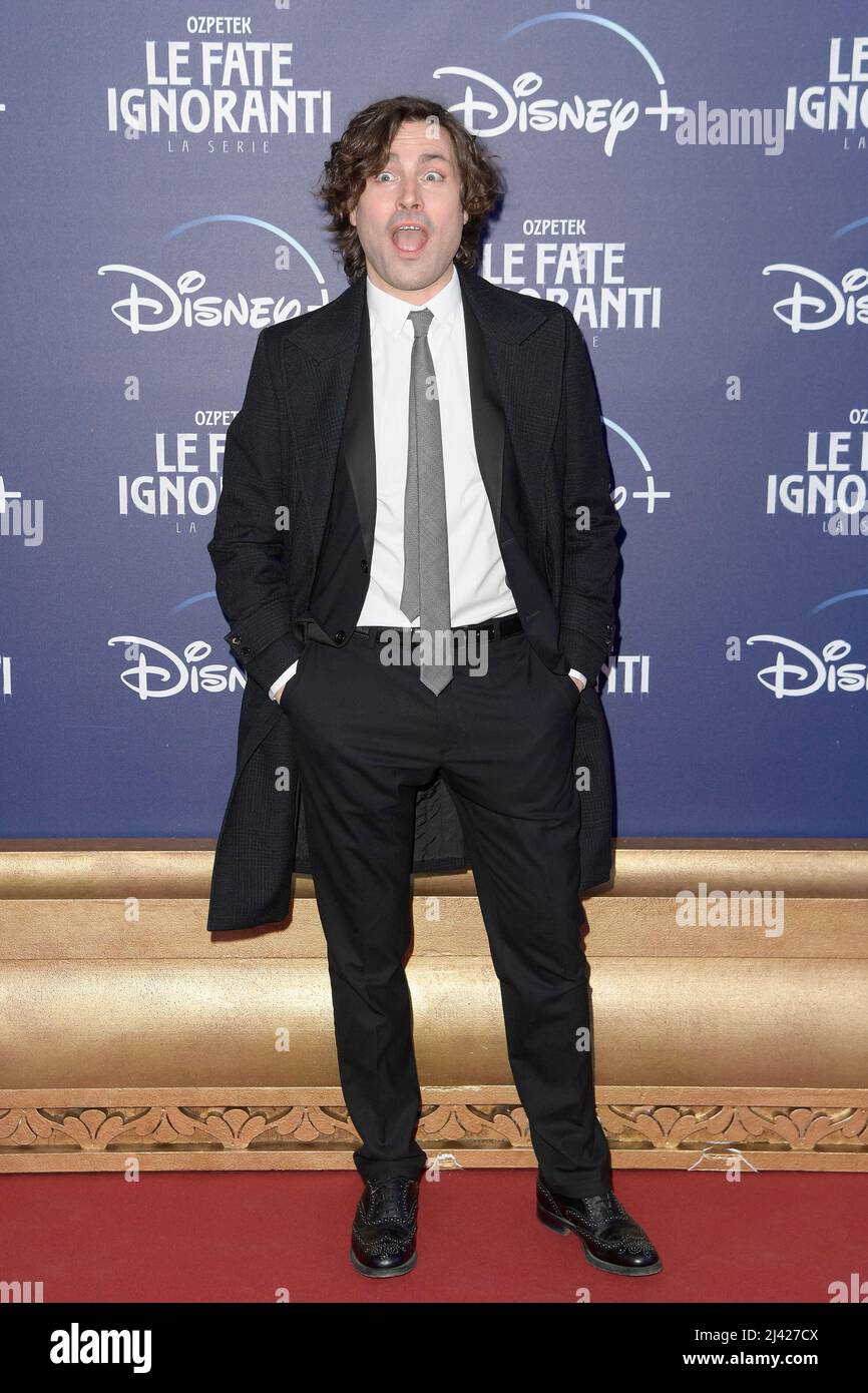 Federico Russo attends the red carpet of the Disney series Le fate ...