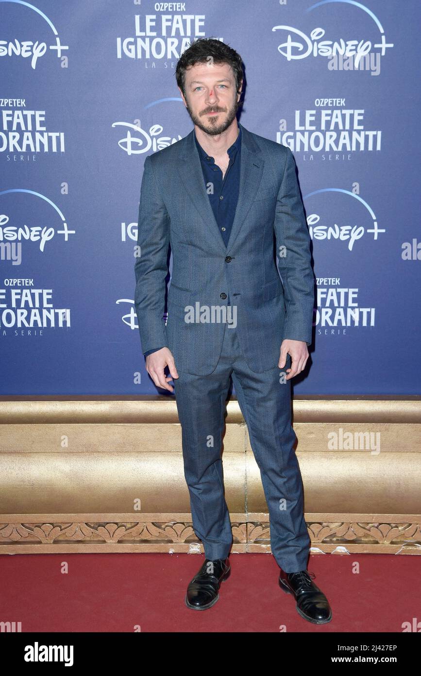 Andrea Bosca attends the red carpet of the Disney series Le fate ...