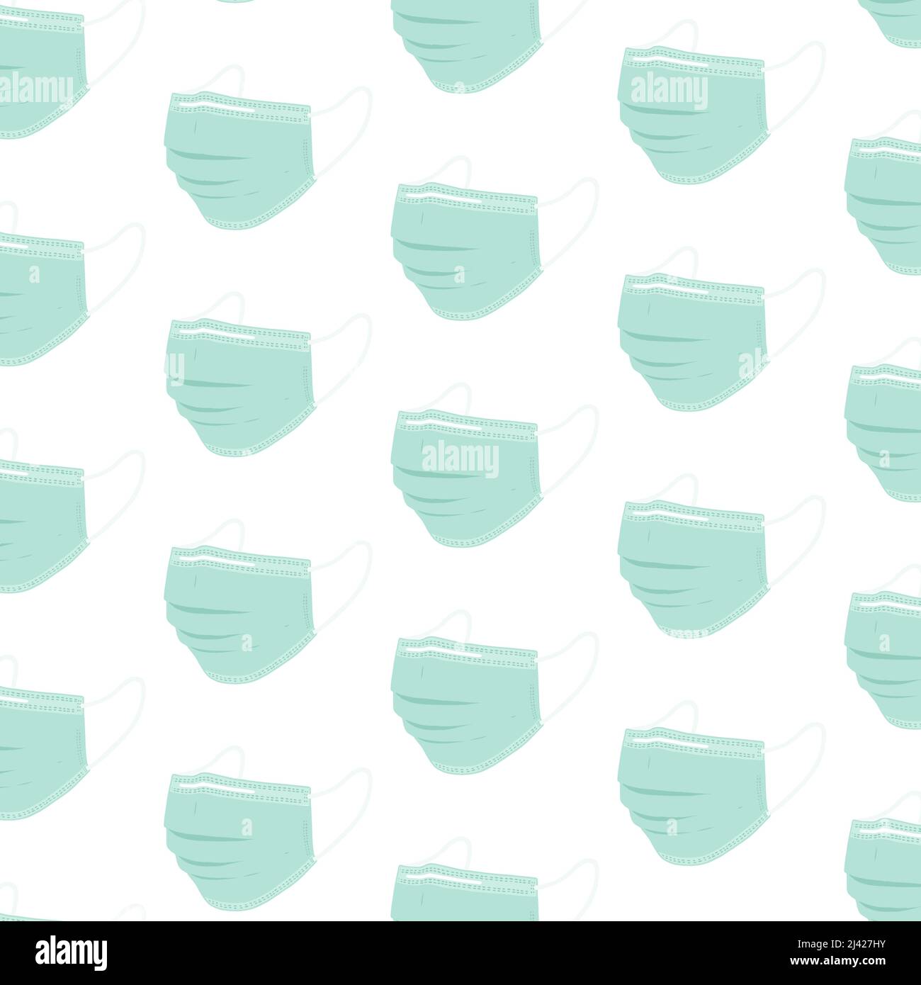Vector illustration pattern of surgical mask. Pattern for textile ...