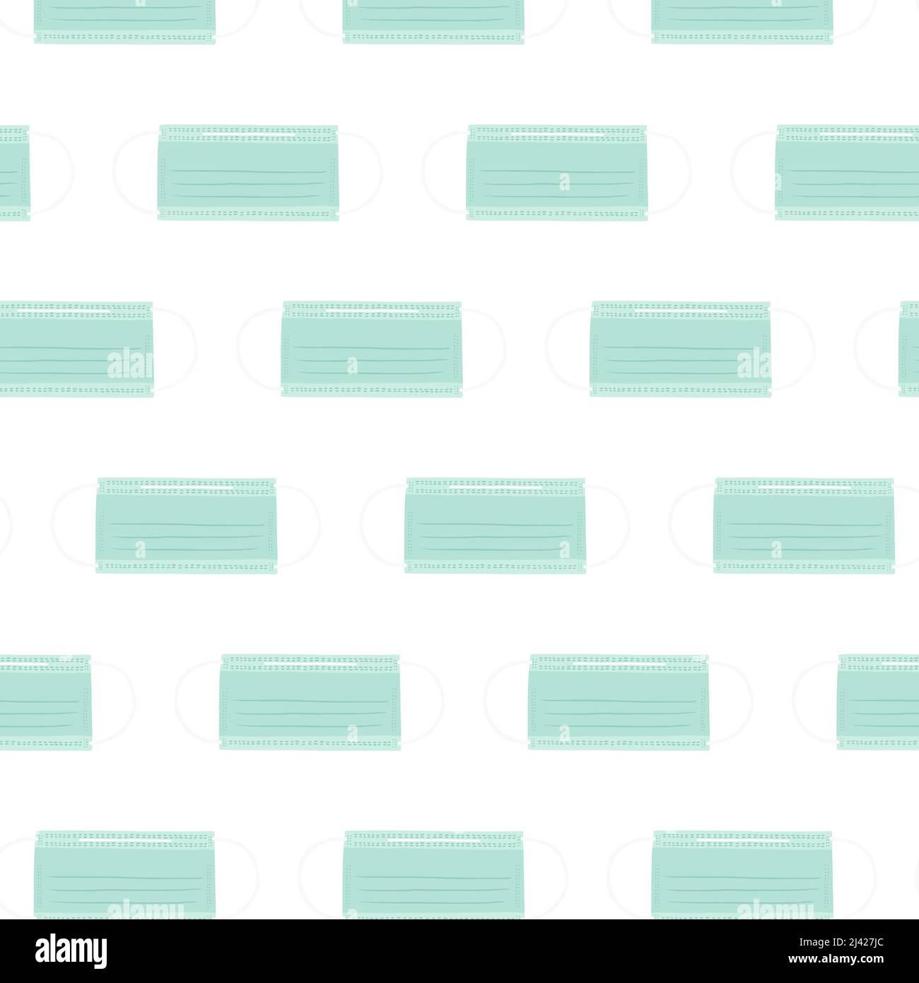 Hand drawn vector illustration of surgical mask pattern Stock Photo - Alamy