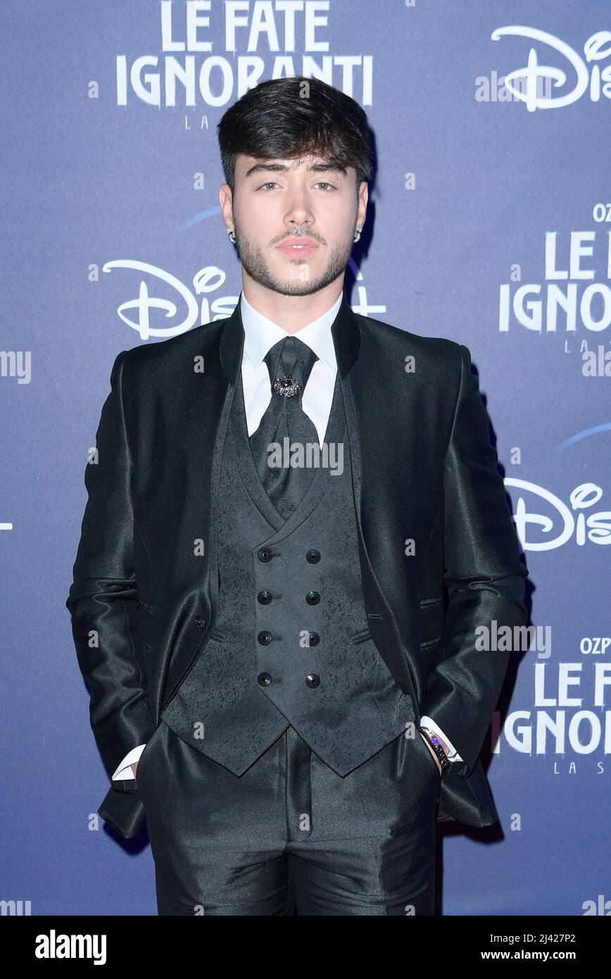 Samuel Garofalo attends the red carpet of the Disney series Le fate ...