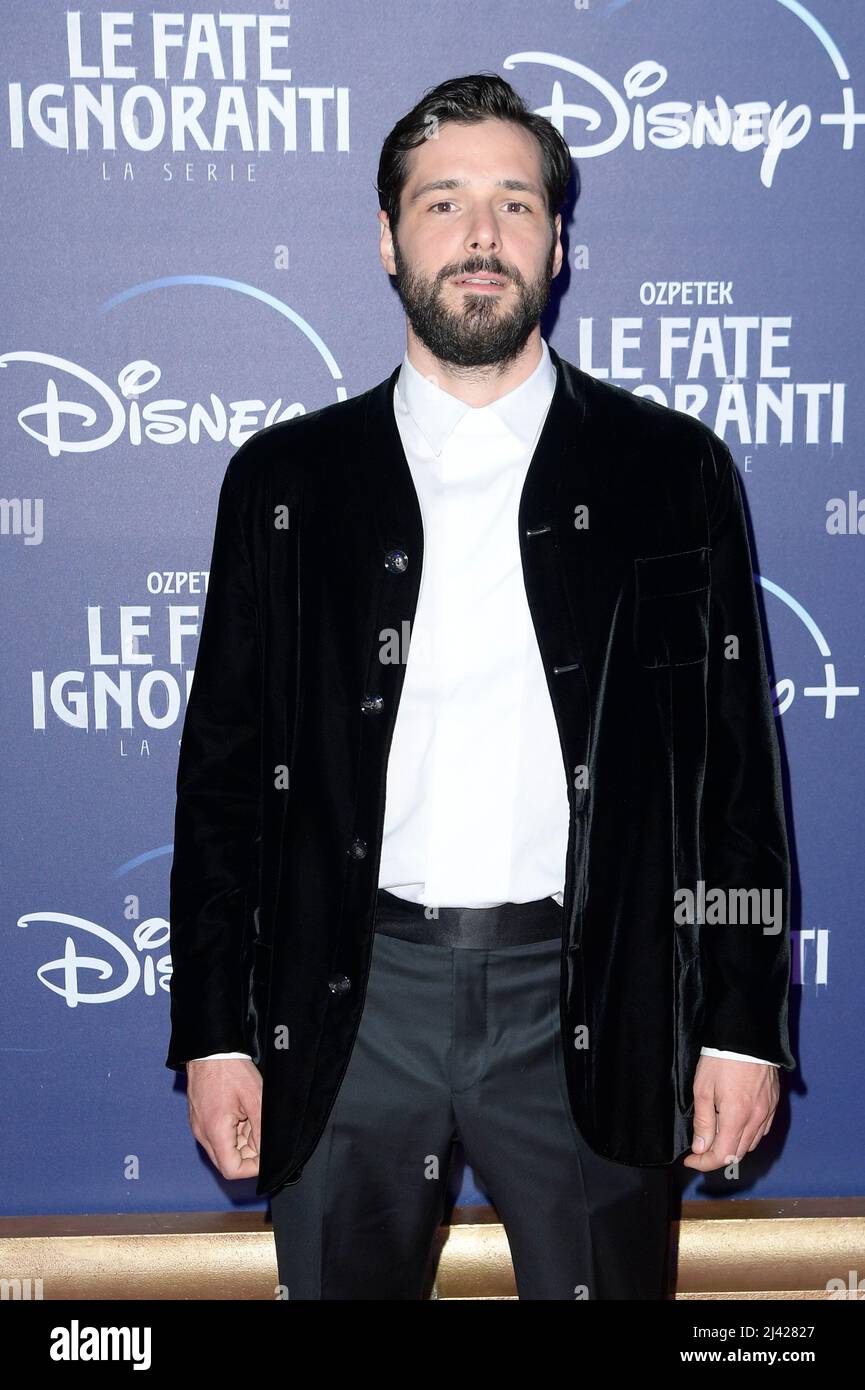 Rome, Italy. 08th Apr, 2022. Filippo Scicchitano attends the red carpet ...