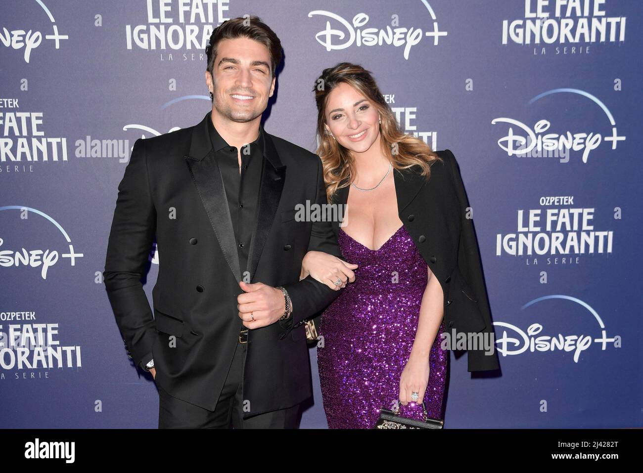 Rome, Italy. 08th Apr, 2022. Mariano Di Vaio and Eleonora Brunacci ...