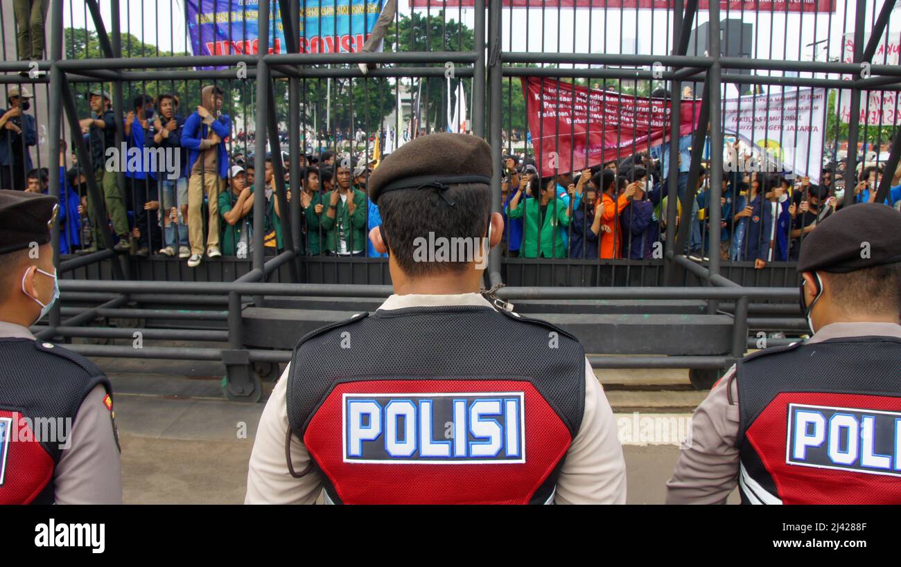 Jakarta, Jakarta, Indonesia. 11th Apr, 2022. Student demonstrations in ...