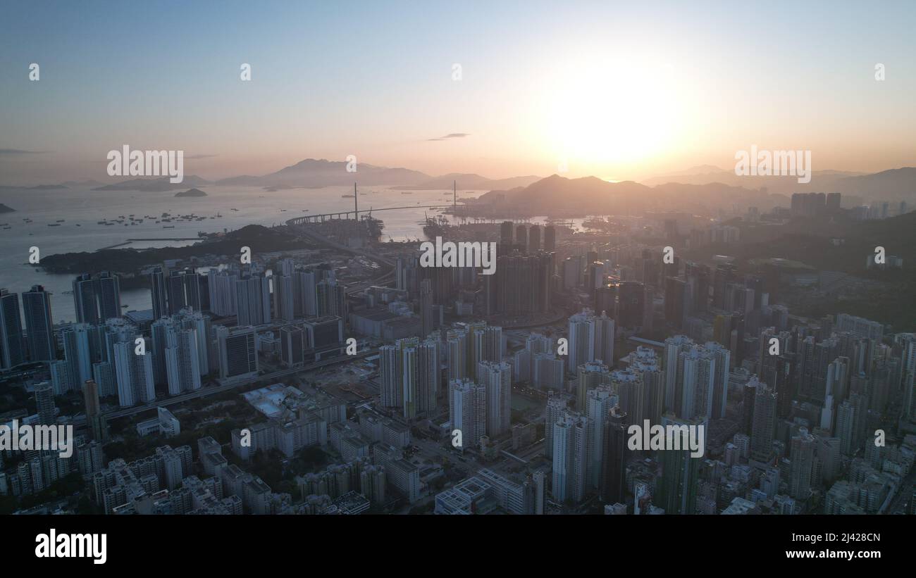 Mei Foo area in hong kong urban skyline Stock Photo - Alamy