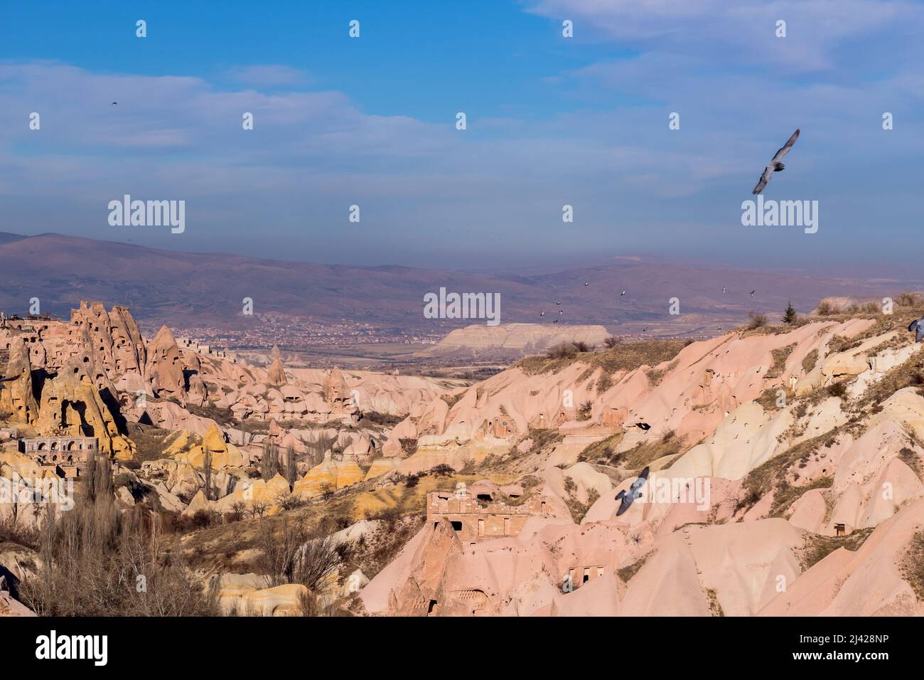 Amazing rocks in Zelve by night. Cappadocia Earth Pyramids. Goreme ...