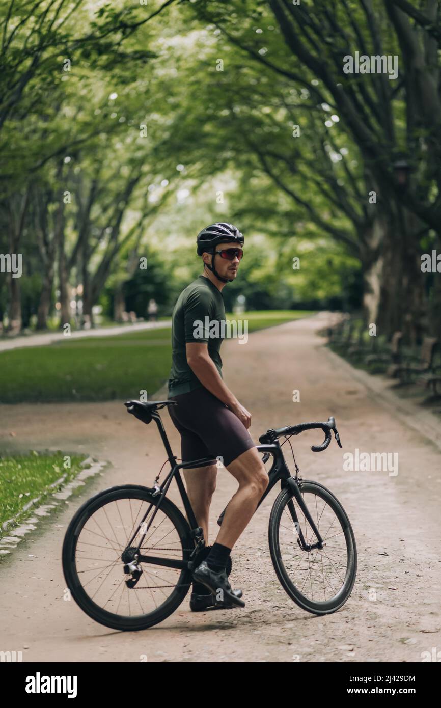 Portrait male caucasian cyclist hi-res stock photography and images - Alamy