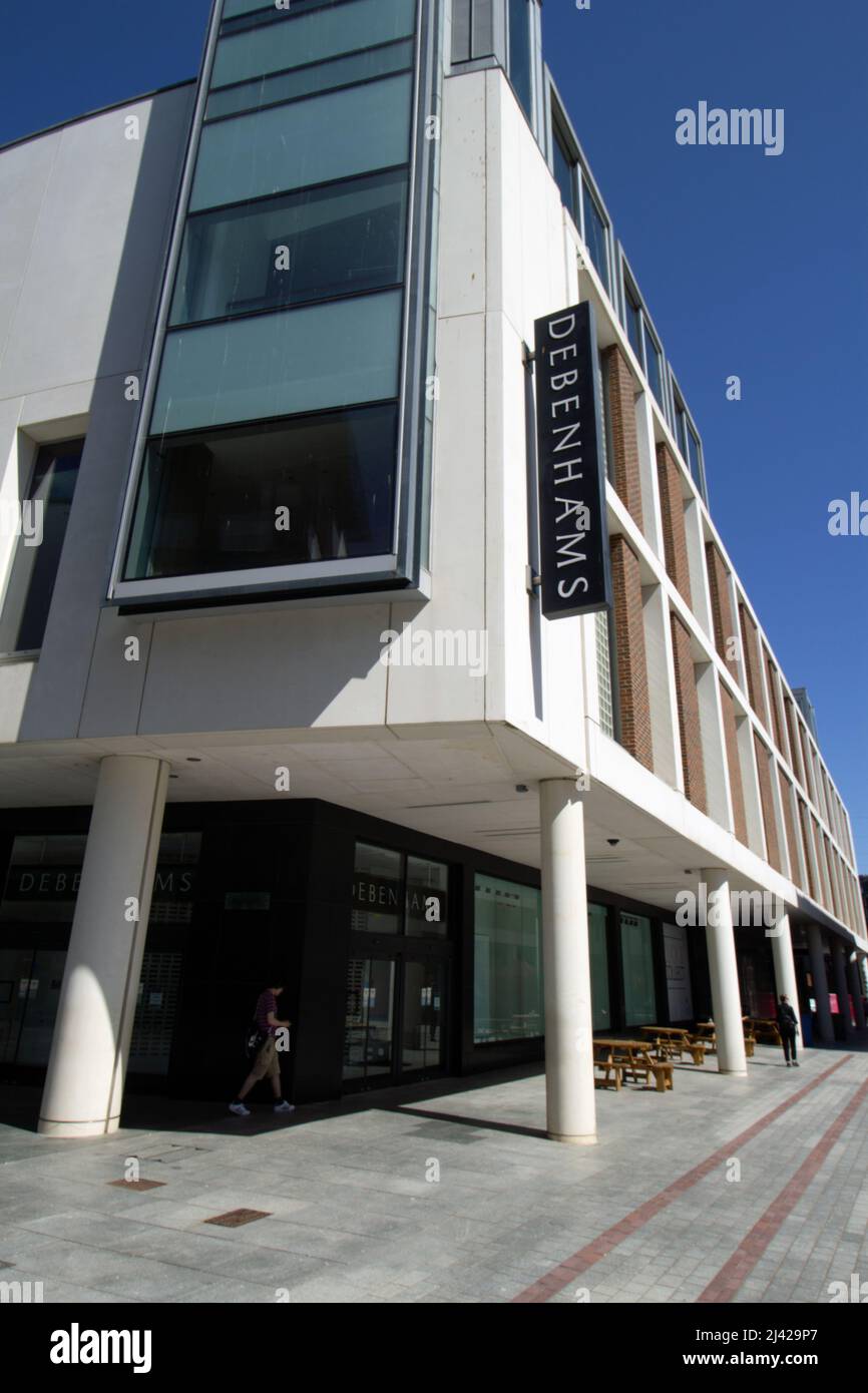 EXETER, UK - JULY 18, 2021 branch of Debenhams department store in the ...