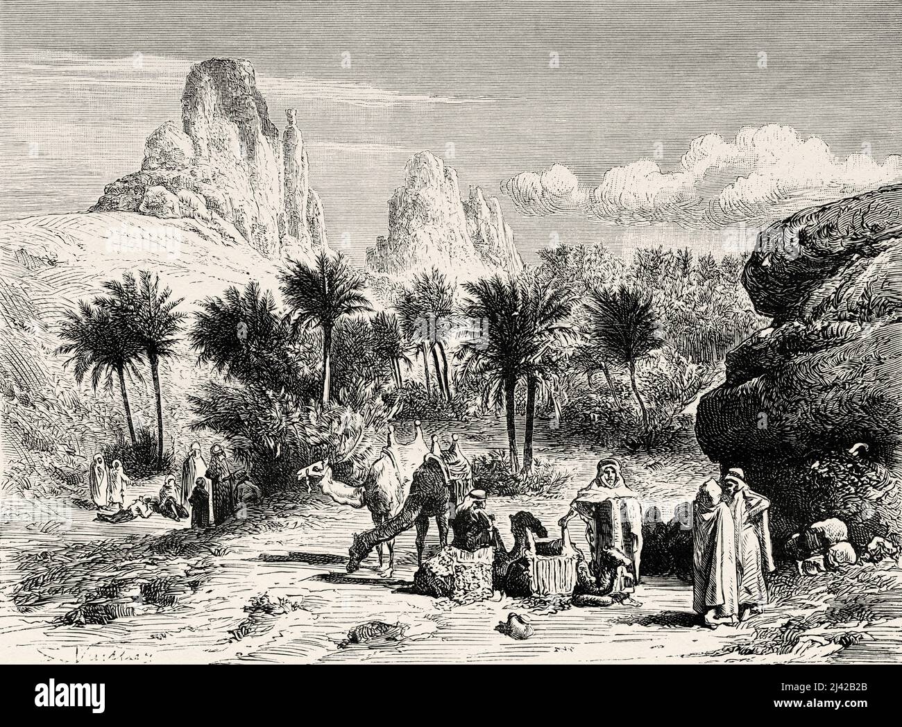 Palm oasis near Hail, Saudi Arabia. Pilgrimage to Nedjed, cradle of the ...