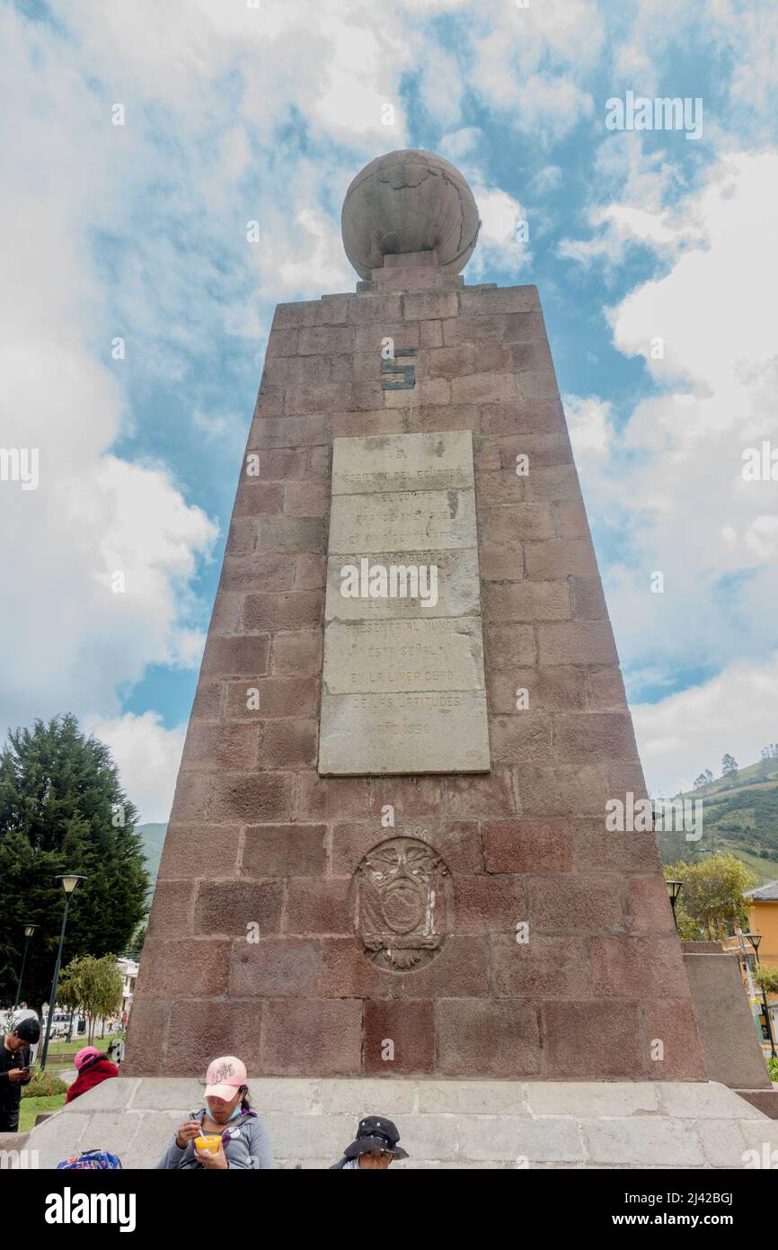 Monument to the Equator, which highlights the exact location of the ...