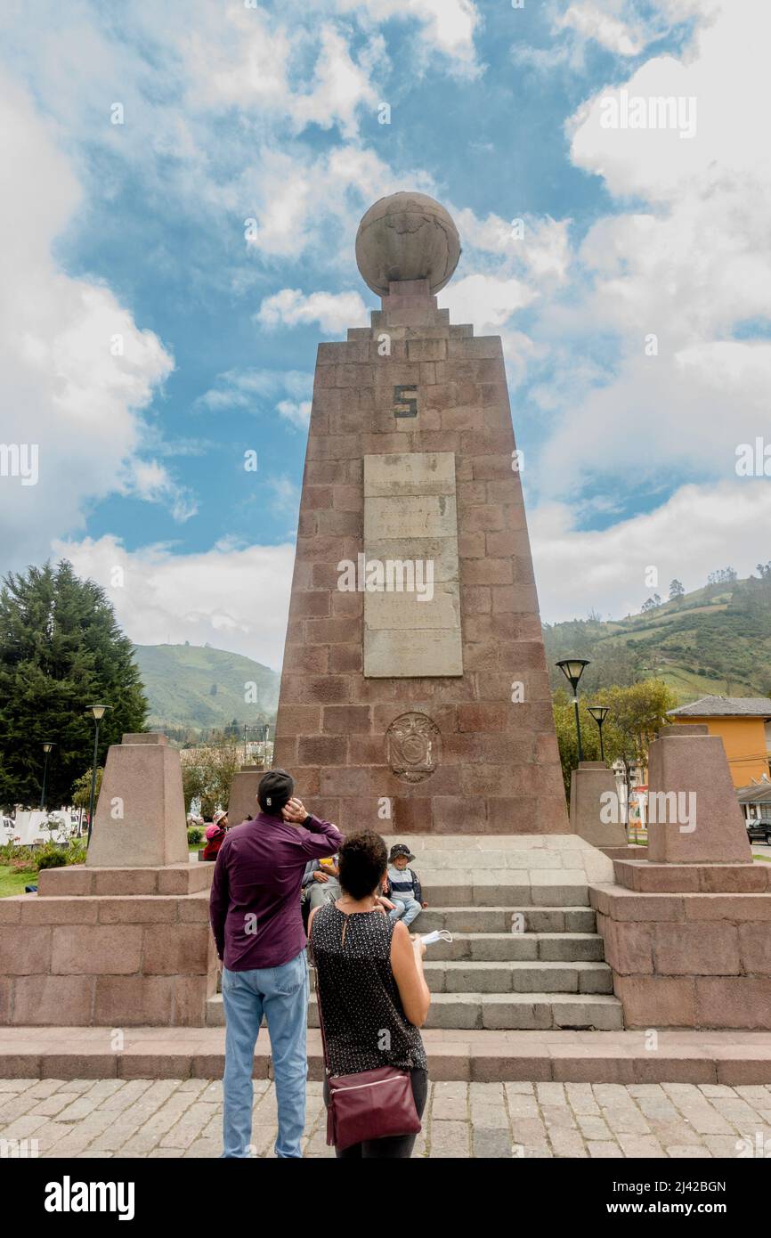 Monument to the Equator, which highlights the exact location of the ...