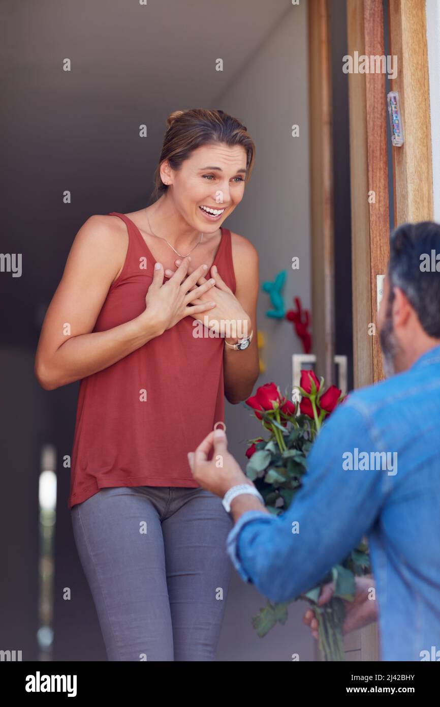 Of course Ill marry you. Cropped shot of an attractive young woman ...