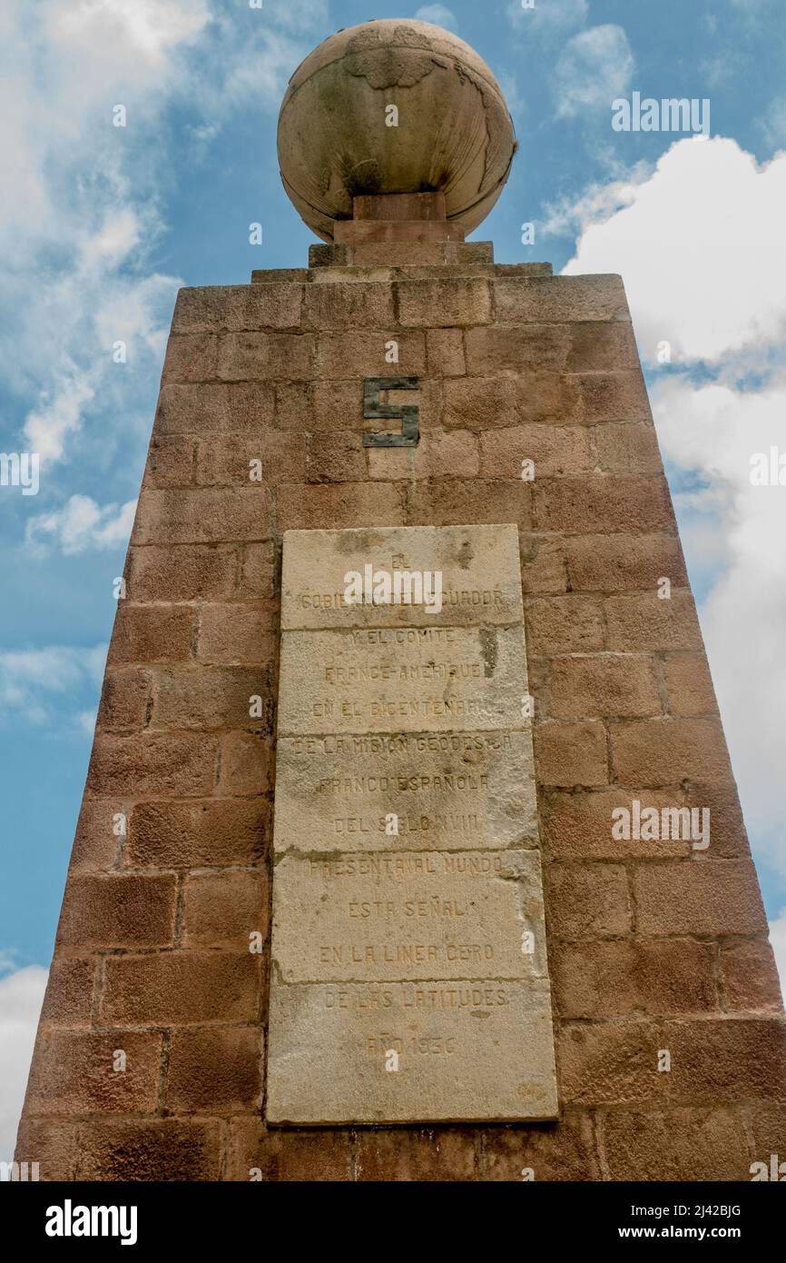 Monument to the Equator, which highlights the exact location of the ...