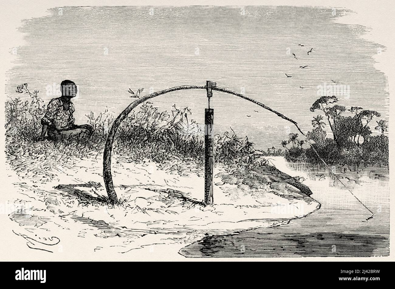 Traditional fishing system of the indigenous Piapoco, Colombia. South ...