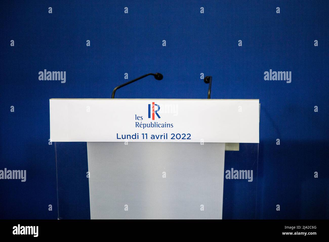 The Republicans assembly at LR Headquarter - LR is a centre-right ...