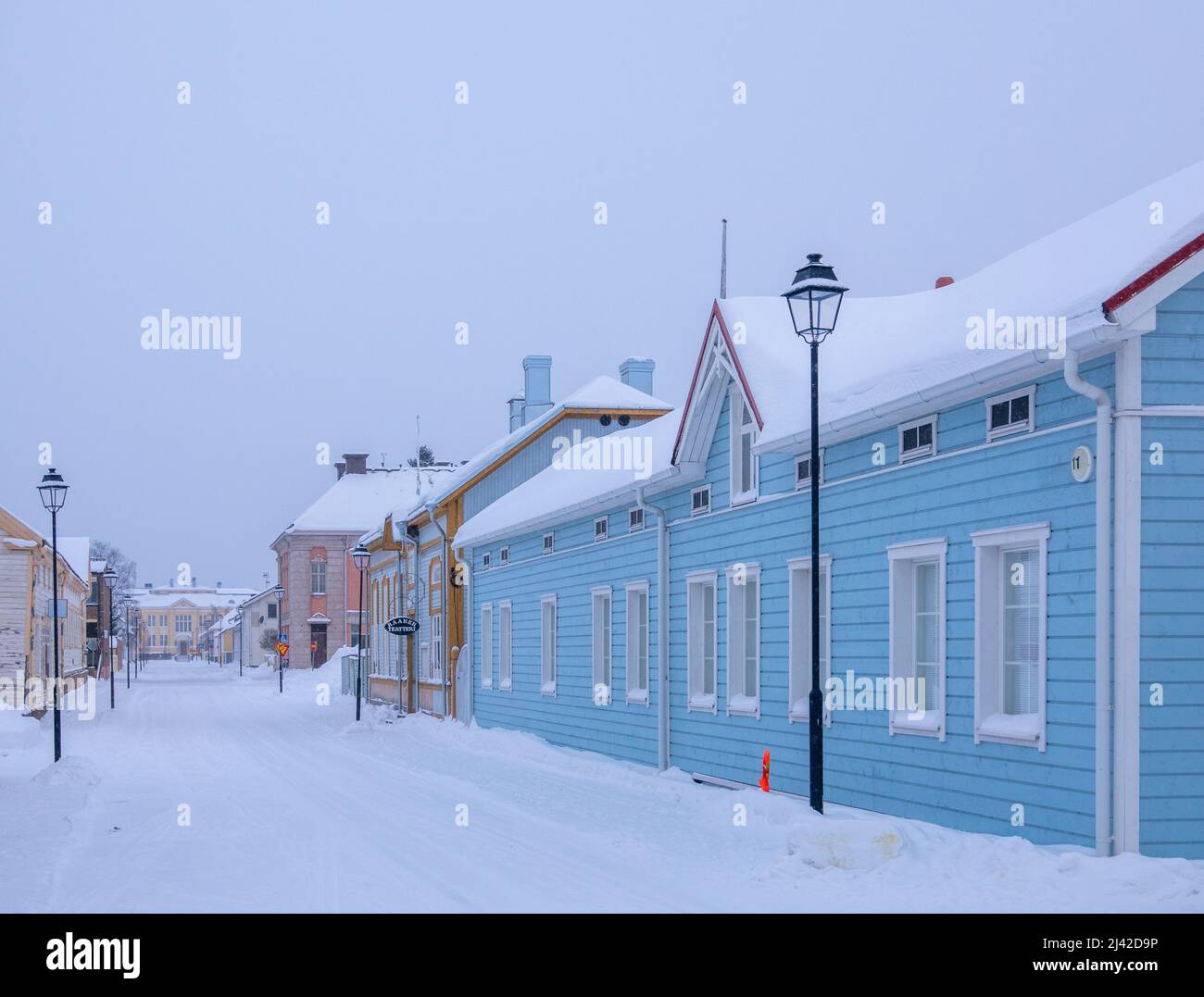 Cityview to the center of Raahe old town in Finland Stock Photo - Alamy