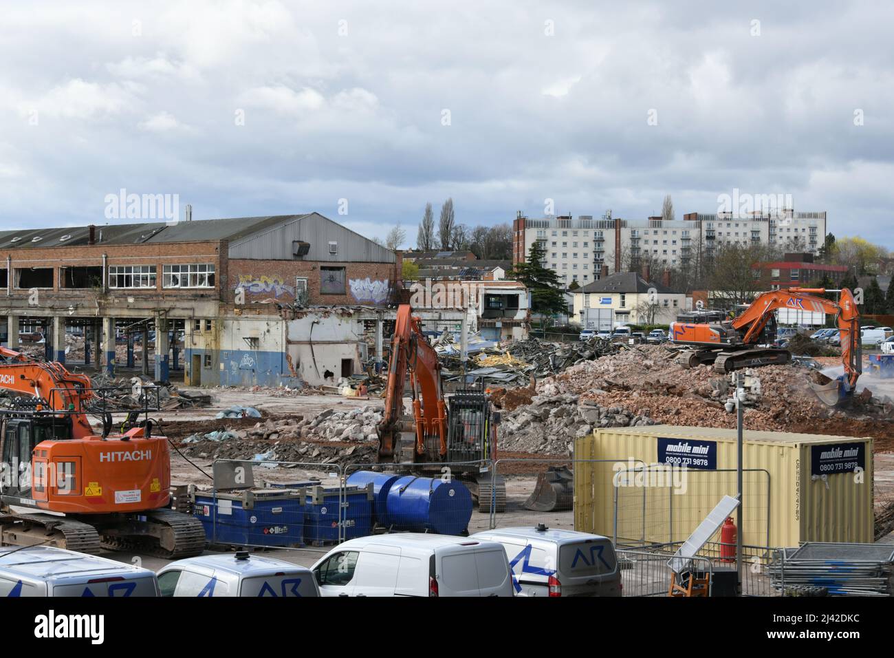Demolition in progress of the former GKN Sinter works at the Crossfield ...