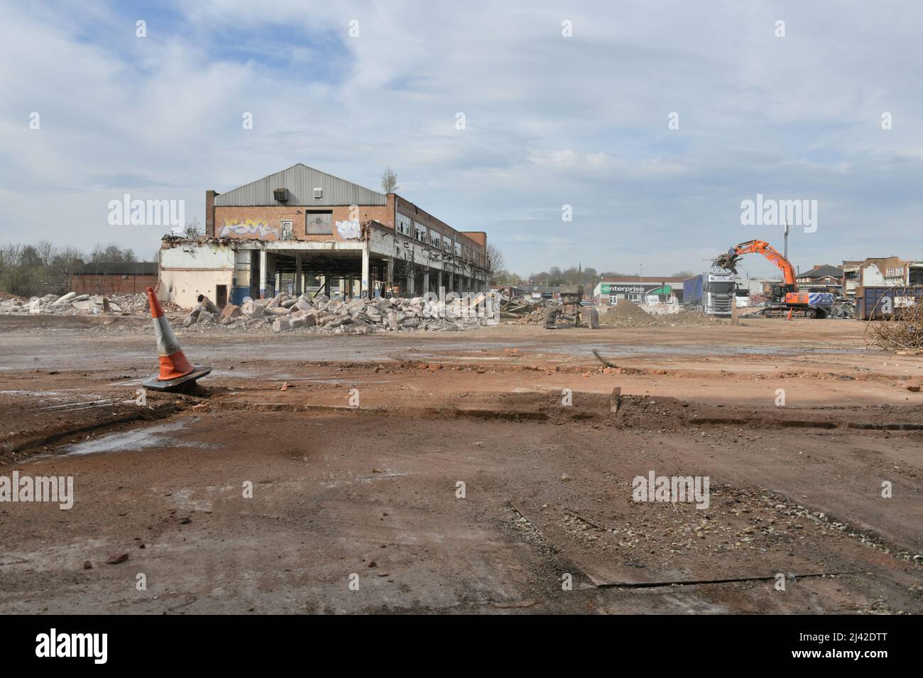 Demolition in progress of the former GKN Sinter works at the Crossfield ...