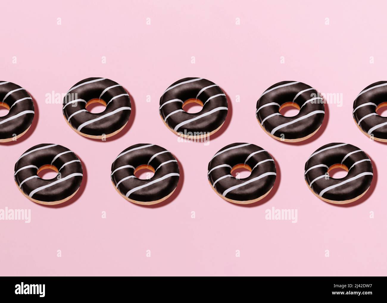 Top view glazed donuts hi-res stock photography and images - Alamy