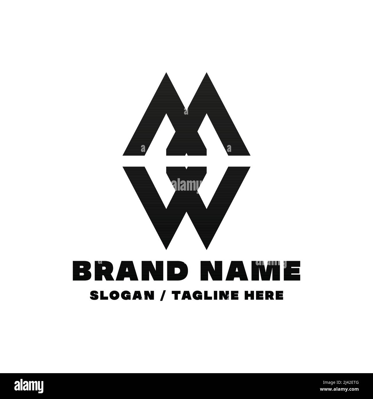 Letter MW logo design template. This logo is very suitable for any kind ...