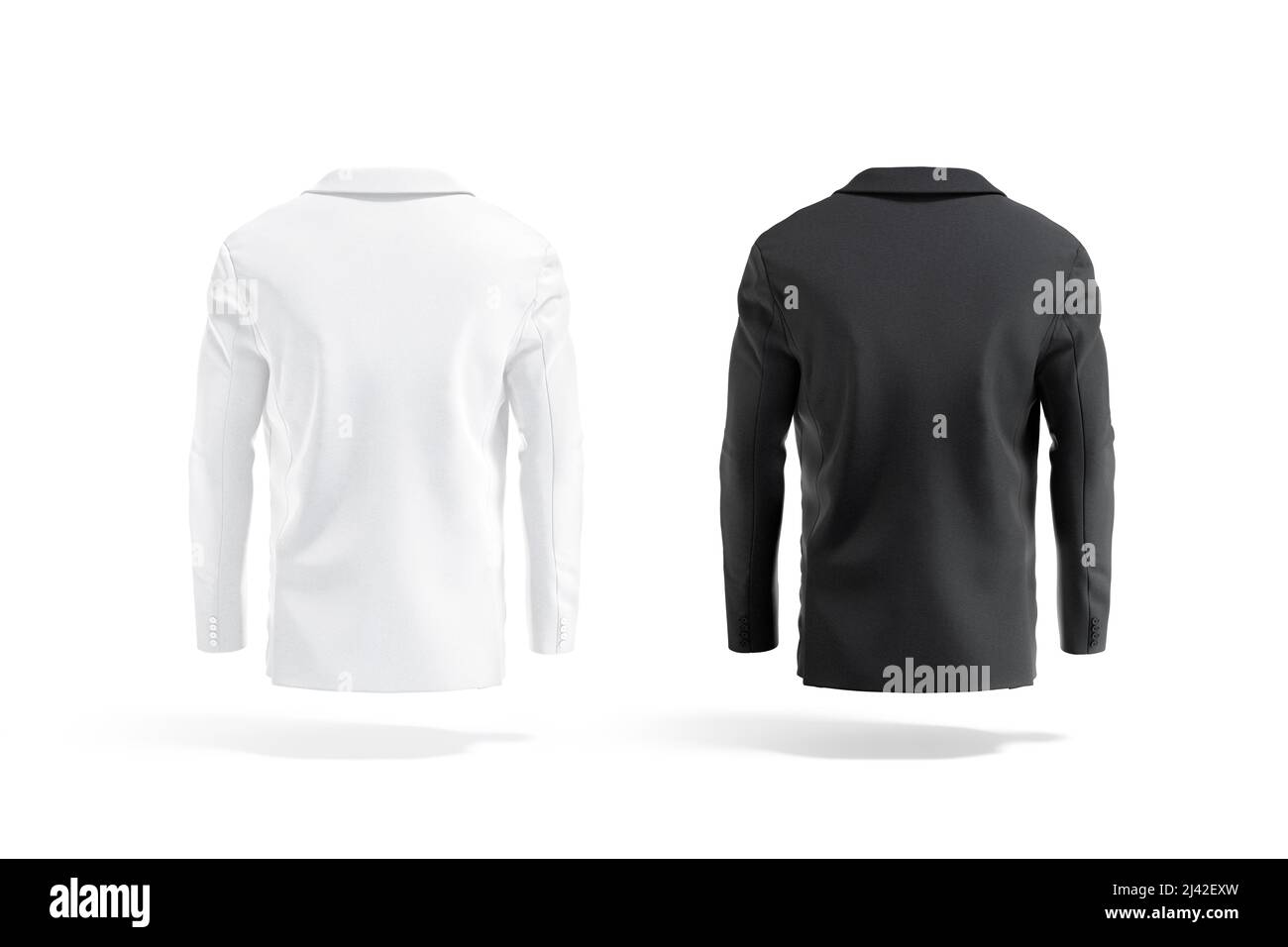 Blank black and white men blazer mockup, back view Stock Photo - Alamy