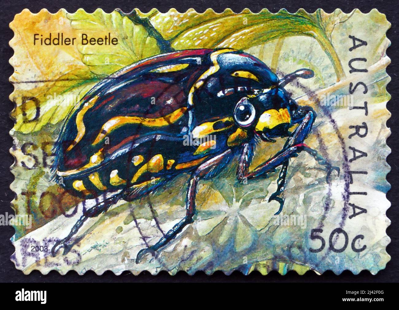 AUSTRALIA - CIRCA 2003: a stamp printed in the Australia shows Fiddler ...