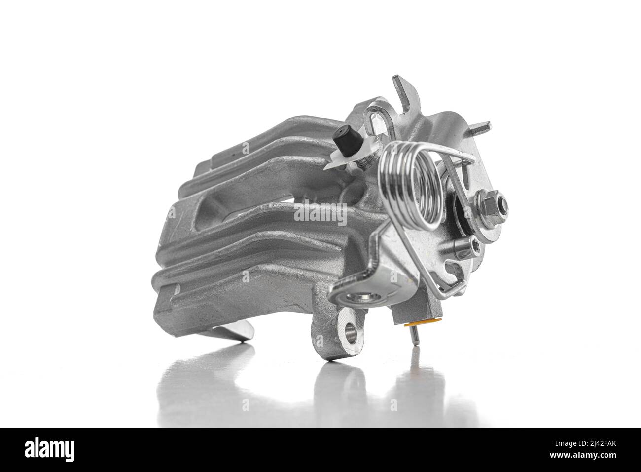 Car rear brake caliper isolated on white background Stock Photo - Alamy
