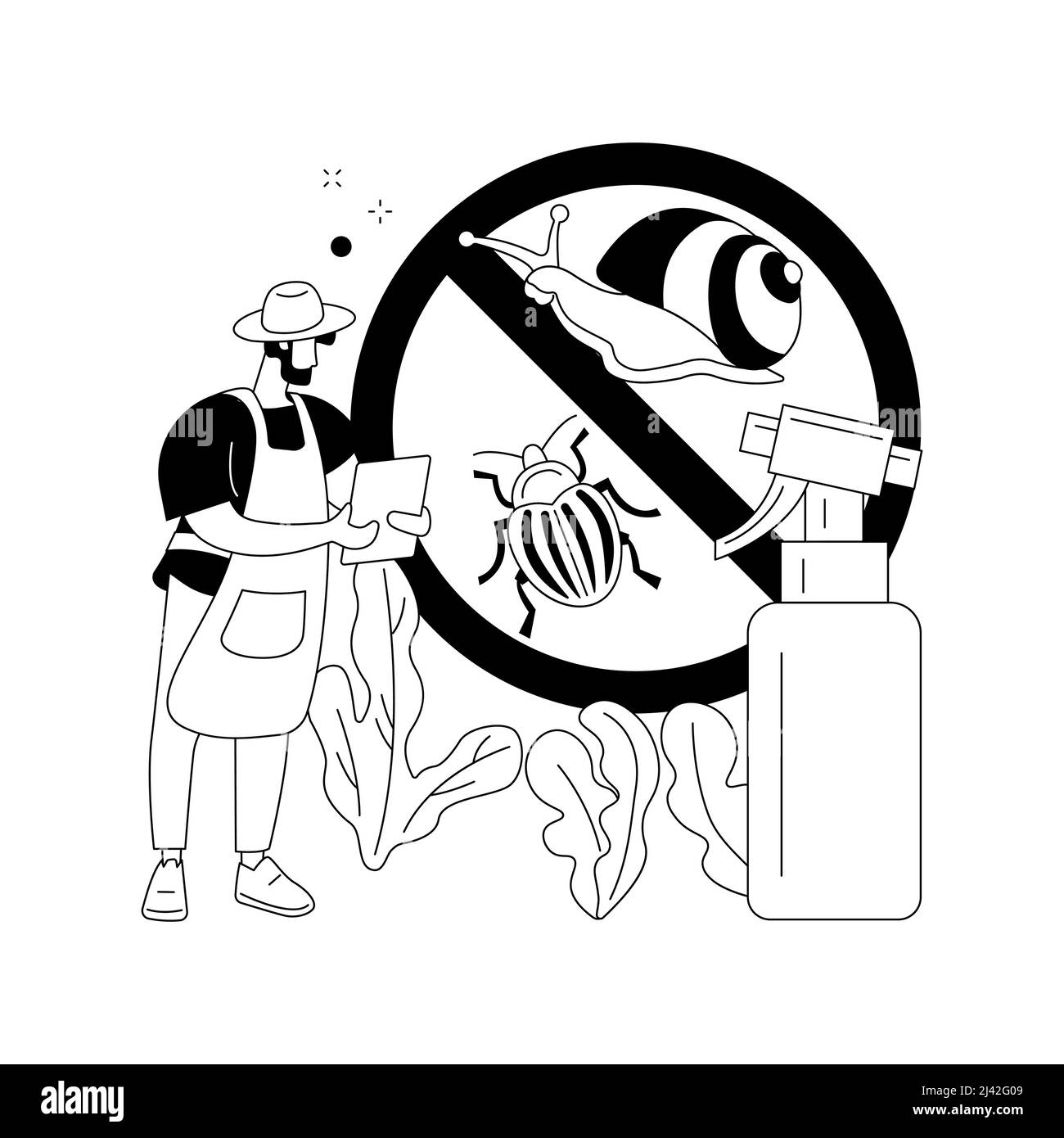 Garden pests abstract concept vector illustration. Garden maintenance ...