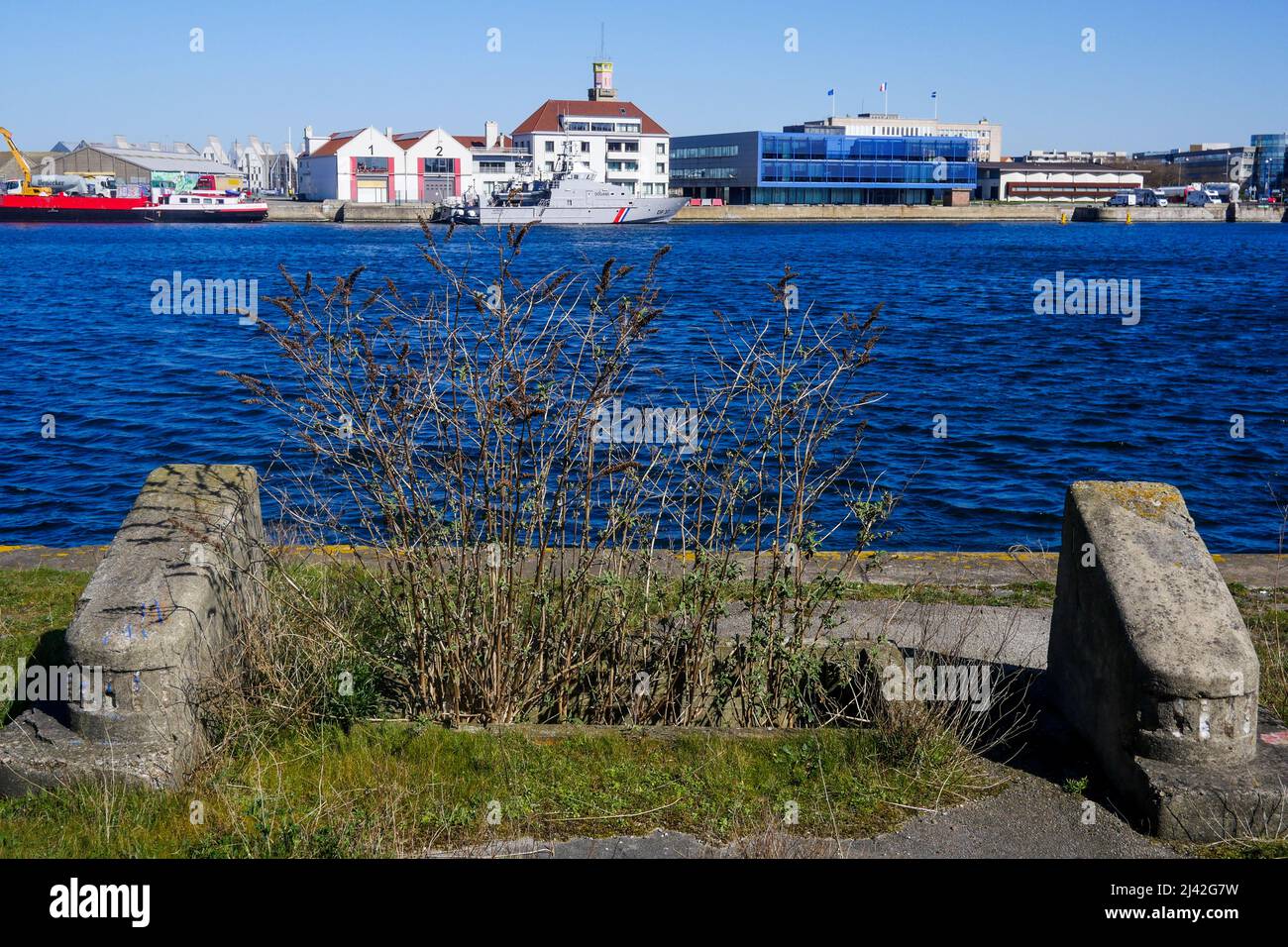 Derelected dock, Dunkirk harbor, Dunkirk, Nord, Hauts-de-France, France ...