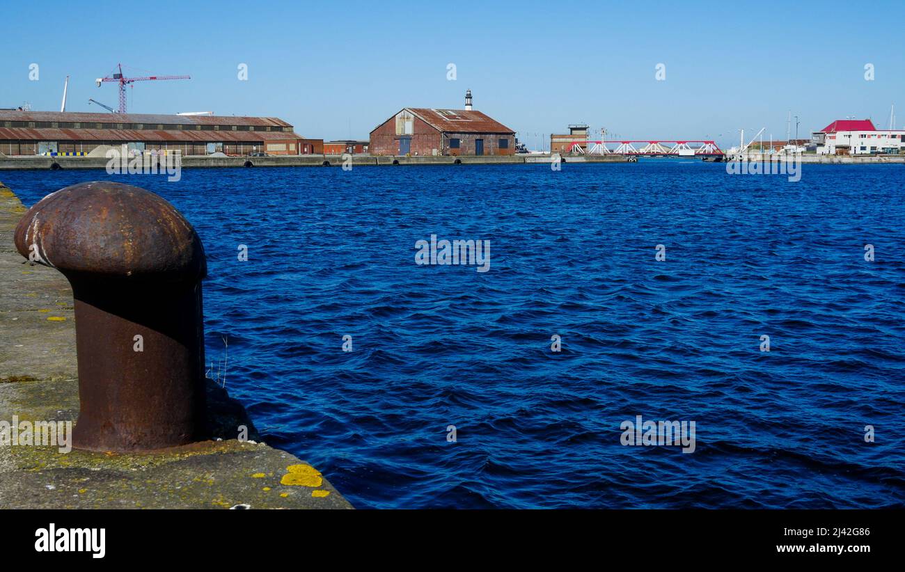 Derelected dock, Dunkirk harbor, Dunkirk, Nord, Hauts-de-France, France ...