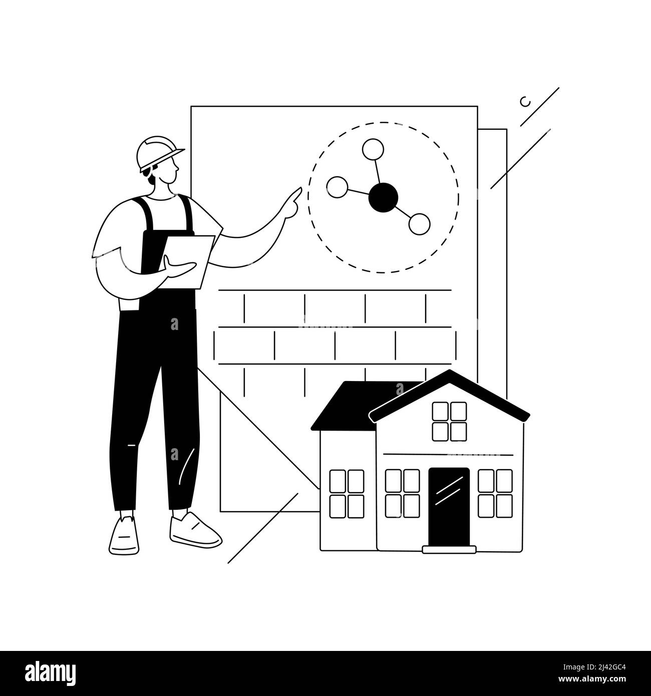 Innovative construction materials abstract concept vector illustration ...