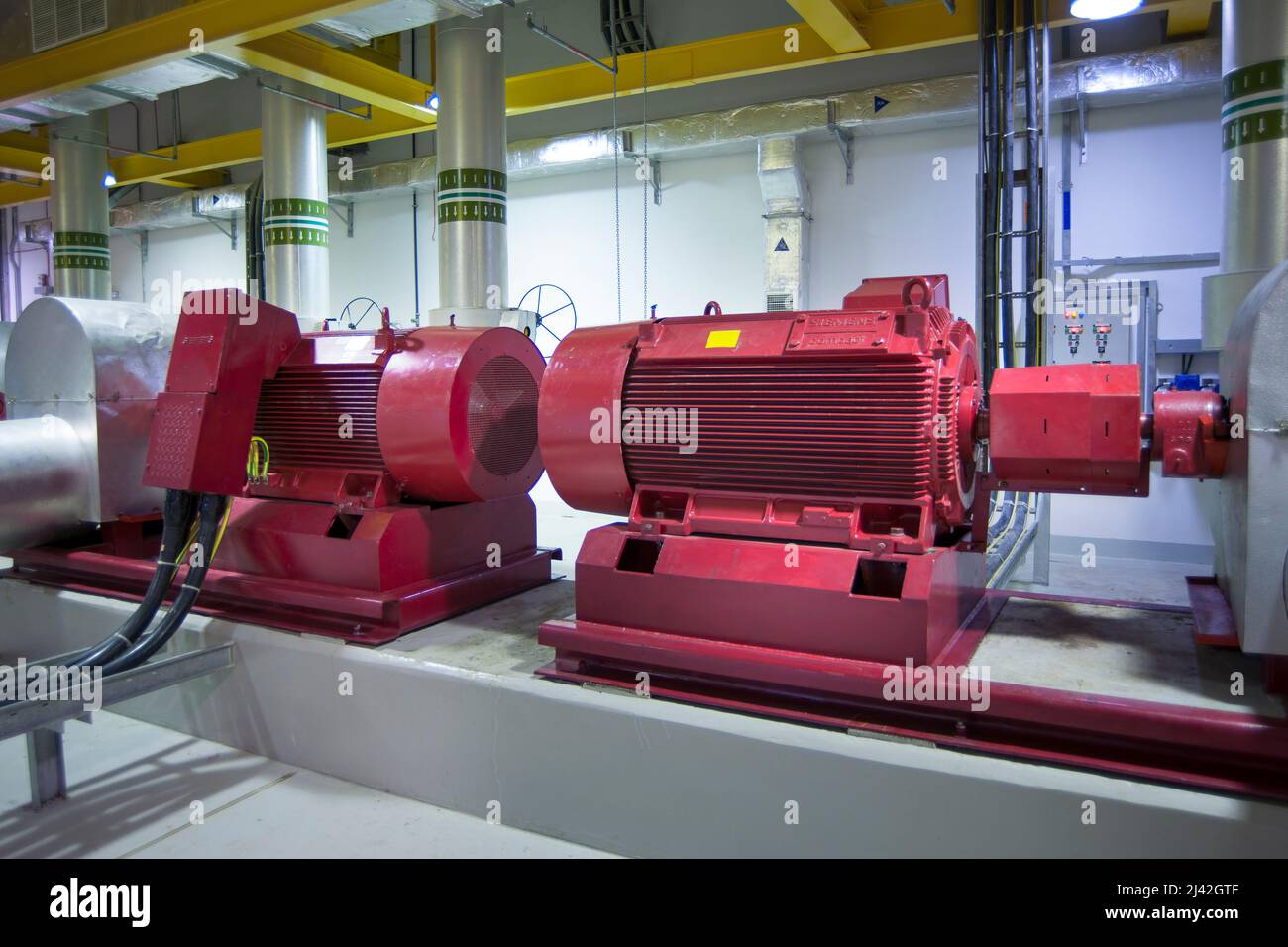 District cooling system diesel hydrant pump Stock Photo - Alamy