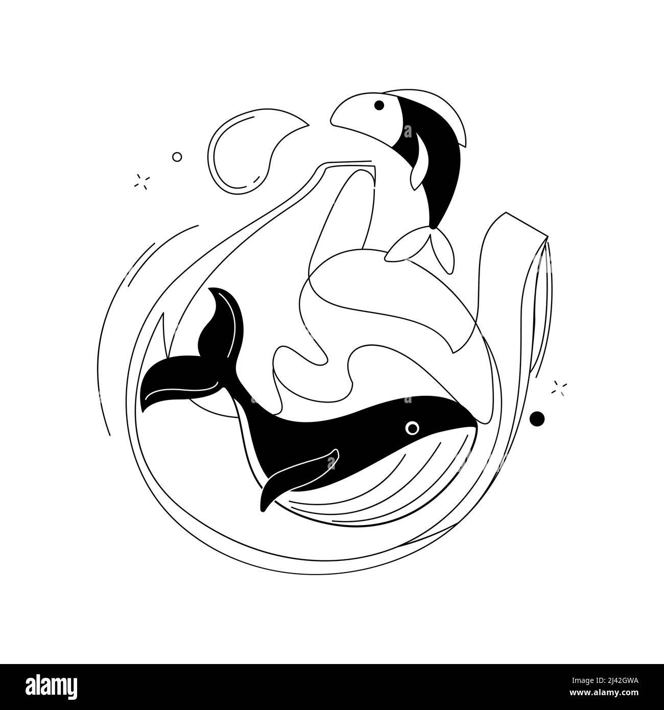 Fish plastic bag pollution Black and White Stock Photos & Images - Alamy