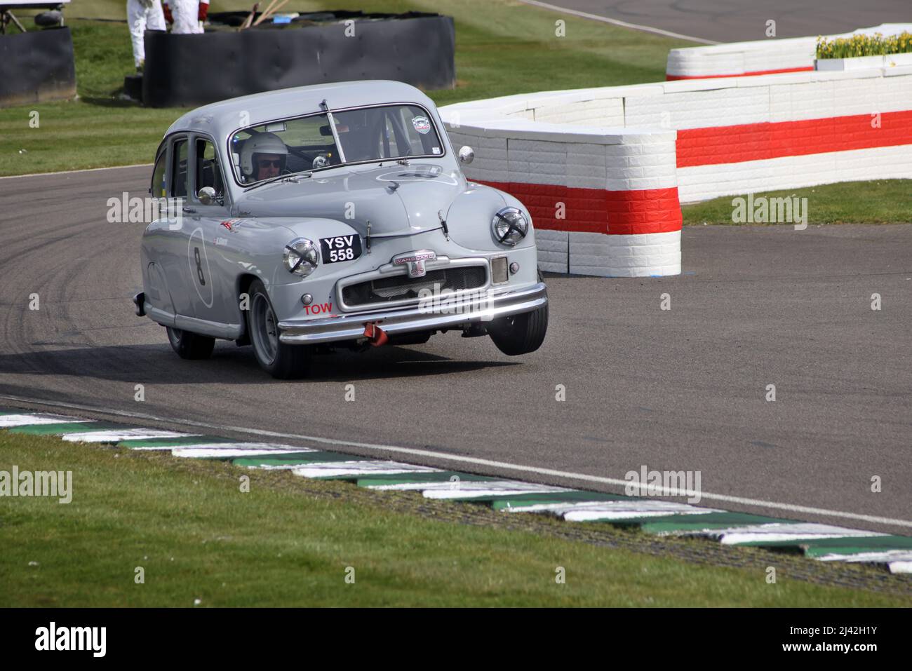 April 2022 - Standard Vanguard Classic Saloon in the chicane at the ...